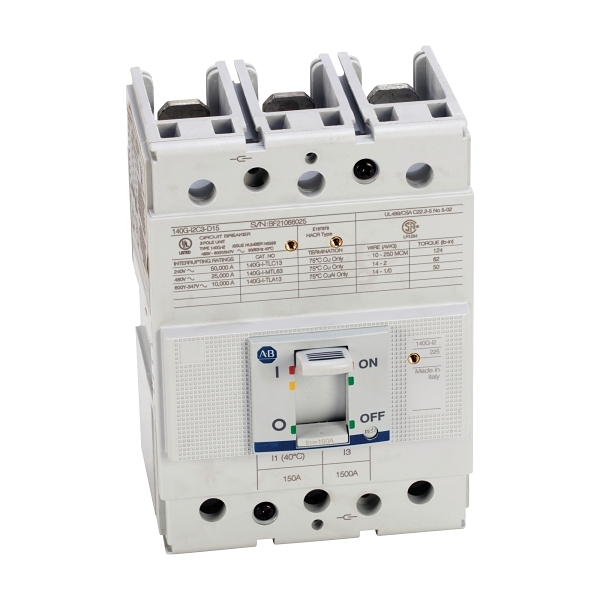 Allen-Bradley 140G MCCB I Frame 50kA 4P 80A Fixed Thermal Magnetic