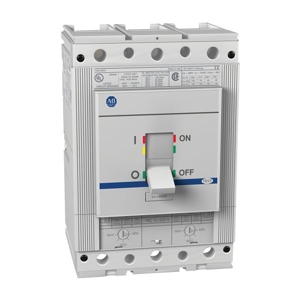 Allen-Bradley 140G MCCB K Frame 120kA 3P 400A Adjustable Thermal Magnetic