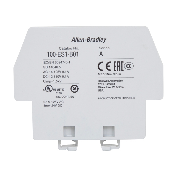 Allen-Bradley 100E Auxiliary Contact with 1NO Contact Low Power Inside ...