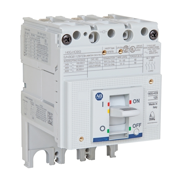 Allen-Bradley 140G MCCB H Frame 70kA 4P 160A Adjustable Thermal Magnetic