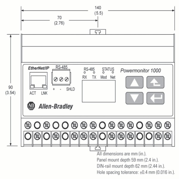 Allen-Bradley PM1000 Energy Monitor EM3 with EtherNet