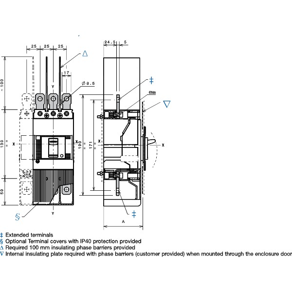 Allen-Bradley 140G Extended Terminals 3P G Frame