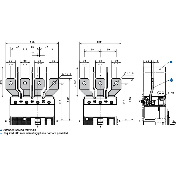 Allen-Bradley 140G Spreader Terminals 3P I Frame