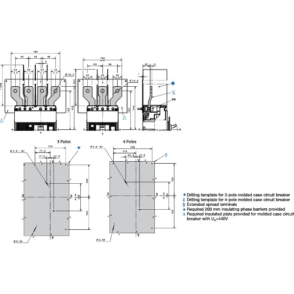Allen-Bradley 140G Spreader Terminals 4P J Frame