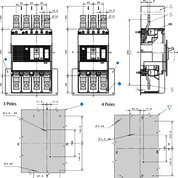 Allen-Bradley 140G Extended Terminals 4P J Frame