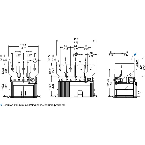 Allen-Bradley 140G Spreader Terminals 4P K Frame
