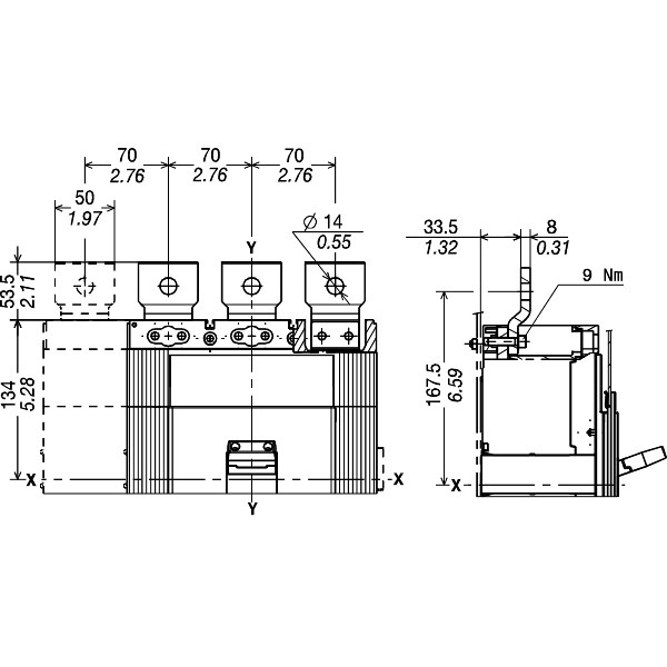Allen-Bradley 140G Extended Terminals 4P M Frame