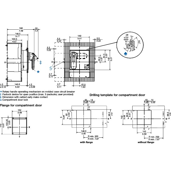 Allen-Bradley 140G Rotary Handle Direct M Frame Black