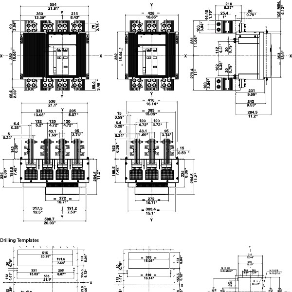 Allen-Bradley 140G MCCB R Frame 80kA 3P 3000A Electronic LSIG
