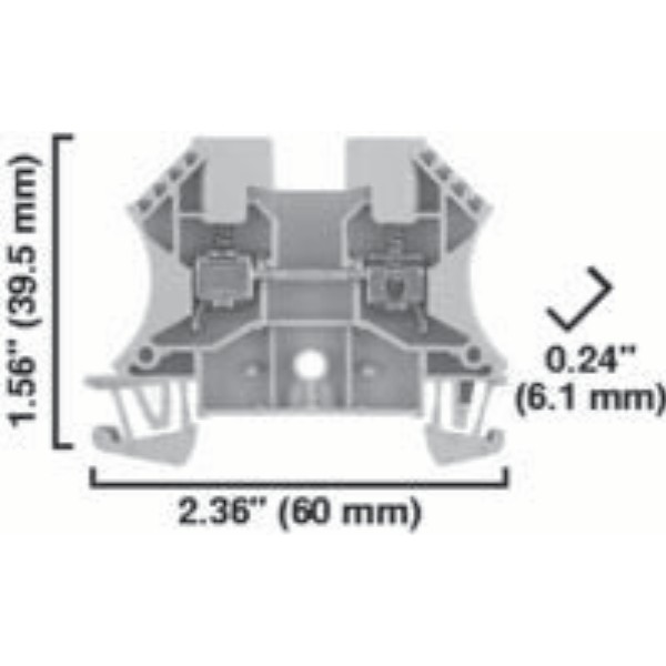 Allen-Bradley 1492-J Screw Connection Terminal 4mm 1 Level 2 Conductor ...
