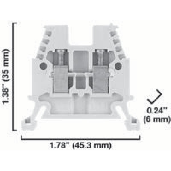 Allen-Bradley 1492-W Screw Connection Terminal 4mm 1 Level 2 Conductor ...