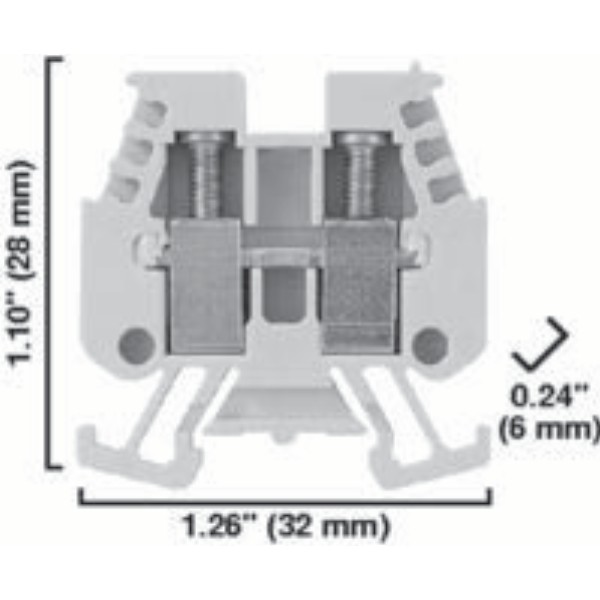 Allen-Bradley 1492-W Screw Connection Mini Terminal 4mm 1 Level 2 ...