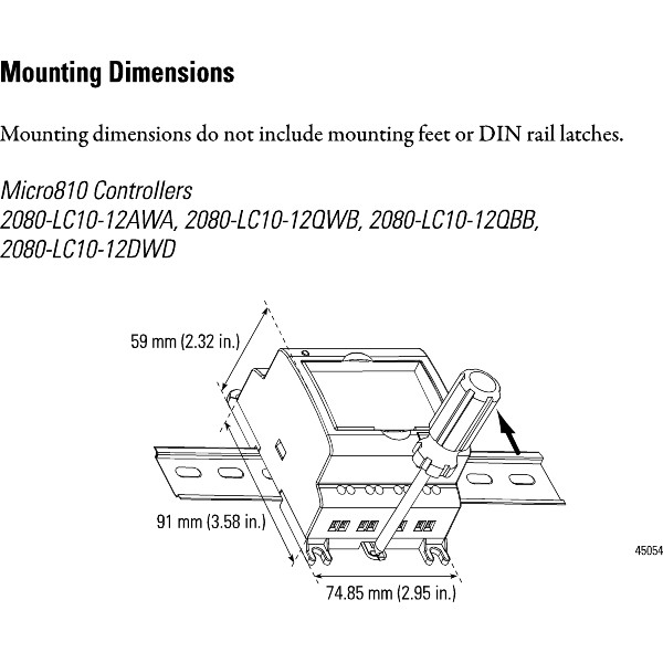 Allen-Bradley Micro810 Controller 8DI/4AI Configurable 4DO Relay 24VDC