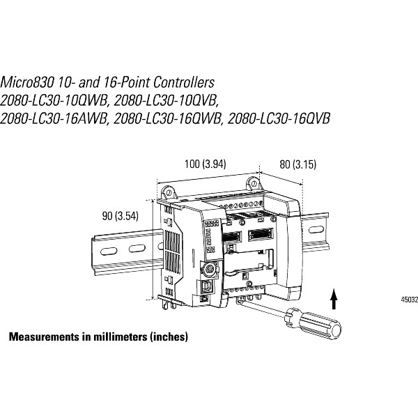 Allen-Bradley Micro830 Controller 28DI 20DO Source RS232/485 24VDC