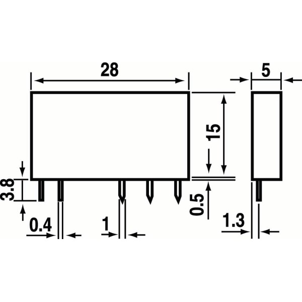 Finder 34 Series Slim Printed Circuit Board Relay 6A 1 Changeover 5V DC ...