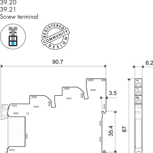 Finder 39 Series Master Solid State Relay 2A 1 Normally Open Contact ...