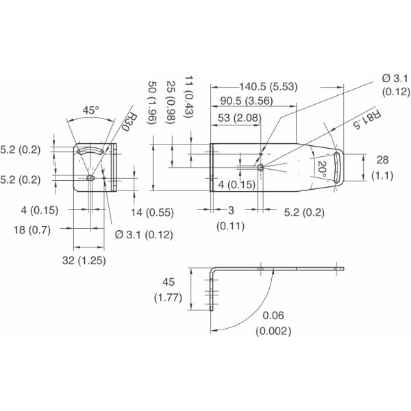 Allen-Bradley 45C Photoelectric Sensor Mounting Bracket for 45CPD