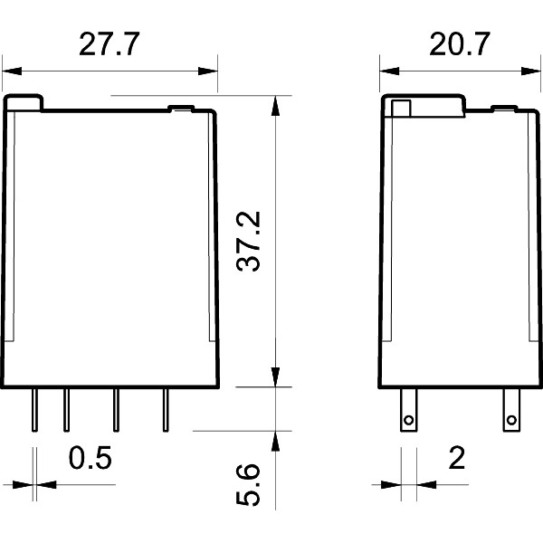 Finder 55 Series Miniature GP Relay 10A 2CO 24V DC Coil with PB plus ...