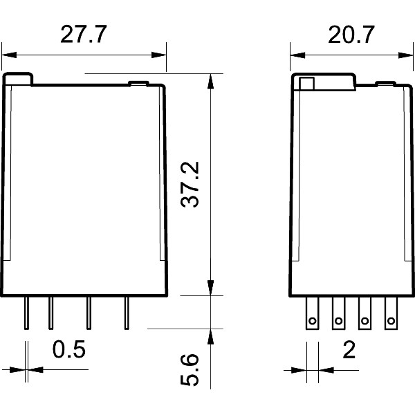 Finder 55 Series Miniature GP Relay 7A 4CO 24V DC Coil with LED and Diode