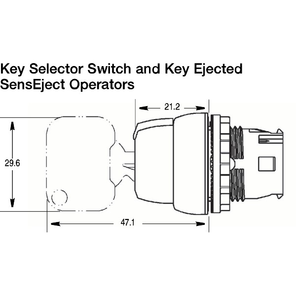 Allen-Bradley 800F Key Selector Switch 22.5 mm 2 Position Metal Maintained Left Code 3825
