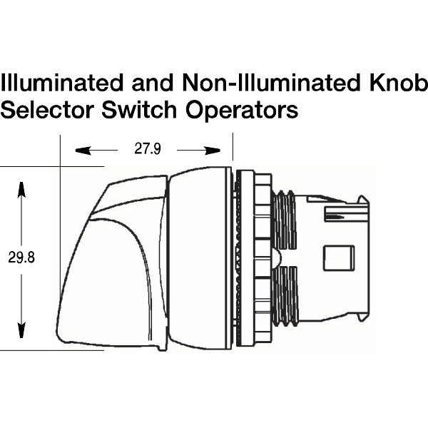 Allen-Bradley 800F Selector Switch 22.5 mm Complete PLT STD Knob 2 ...