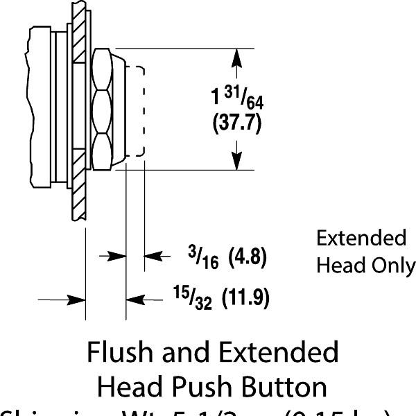 Allen-Bradley 800T Pushbutton 30.5mm Flush Head Momentary Non ...