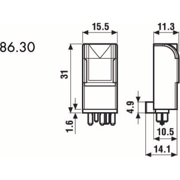Finder 86 Series Bifunction Timer Module 240V AC