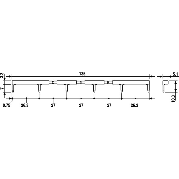 Finder 90 Series Jumper Link for 9402 and 9404 Bases 6 Way