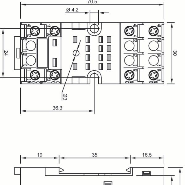 Finder 90 Series Base for 5532 Relay 9901 LED