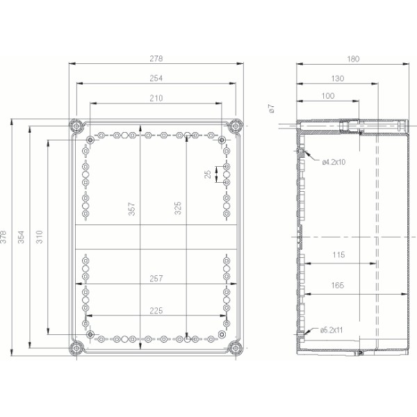 Fibox SOLID Terminal Box ABS IP66 and IP67 H280 x W380 x D180mm Grey