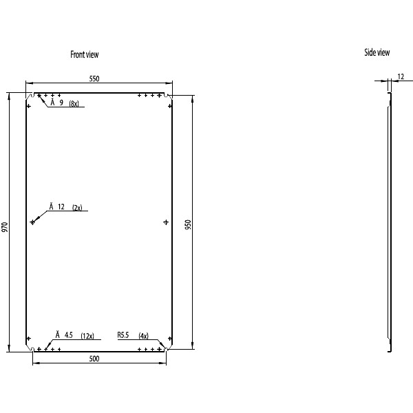 nVent HOFFMAN MAS/ASR Mounting Plate H970 x W750mm H1000 x W800mm