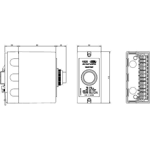 NHP Arclogix Optical PB Arc Detection Relay 3I and 2O 24V DC