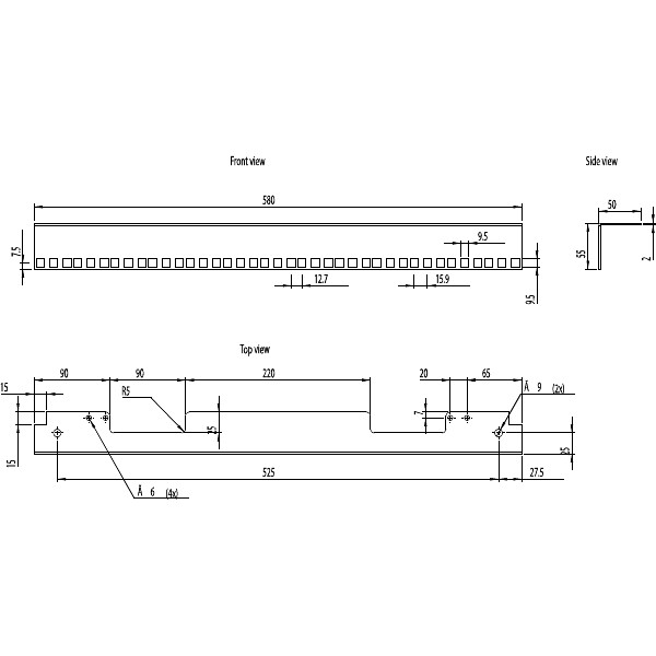 nVent HOFFMAN MAS/MAD/ASR/SRE 19 Inch Profiles Pair H800mm