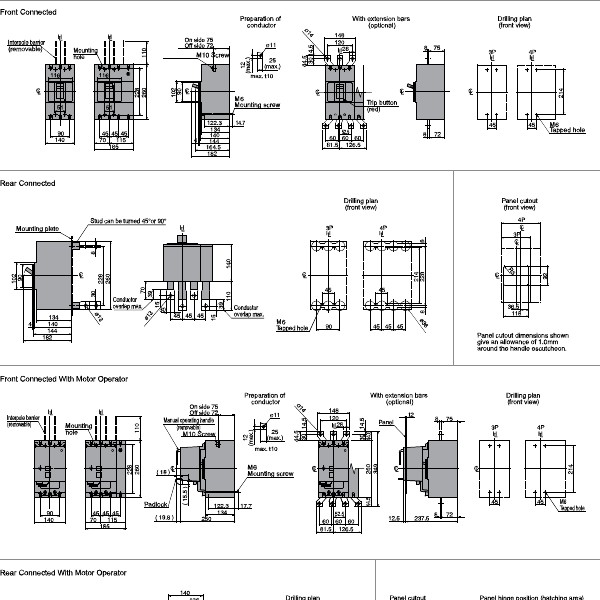 Terasaki TemBreak PRO MCCB 400 Frame 200kA 3P 250A Amp Meter Electronic