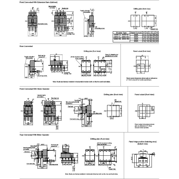 Terasaki TemBreak PRO MCCB 800 Frame 50kA 3P 800A Basic Electronic