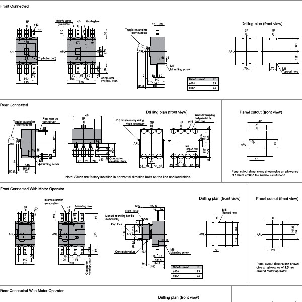 Terasaki TemBreak PRO MCCB 800 Frame 200kA 3P 800A Basic Electronic