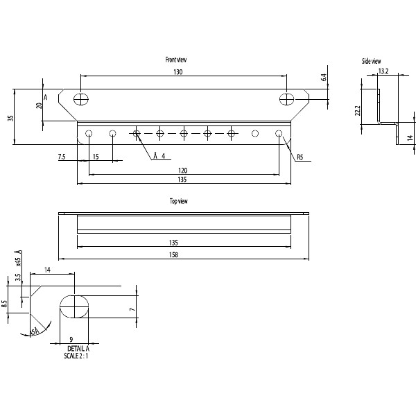 nVent HOFFMAN STB/SSTB Din Profiles to suit STB and SSTB H300mm