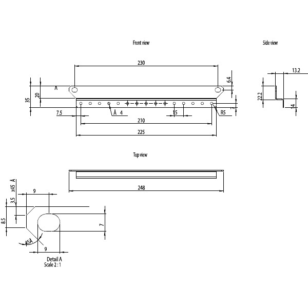 nVent HOFFMAN STB/SSTB Din Profiles to suit STB and SSTB H400mm
