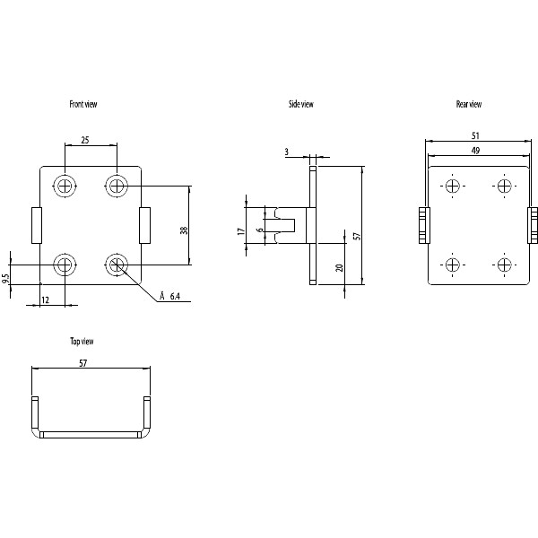 nVent HOFFMAN MCS/MCD FS Internal Baying Kit SeparationPlate Qty 6