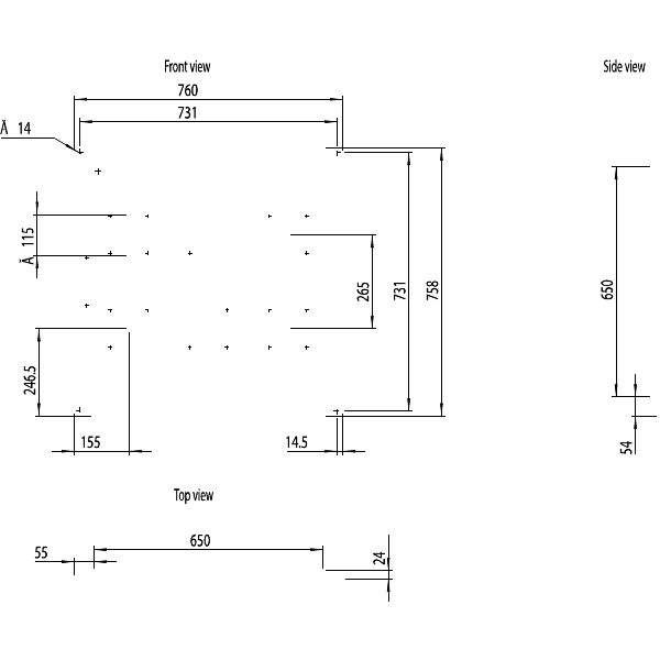 nVent HOFFMAN MCS/MCD/MCSS/MCDS FS 19 Inch Profile Fixing Brackets ...