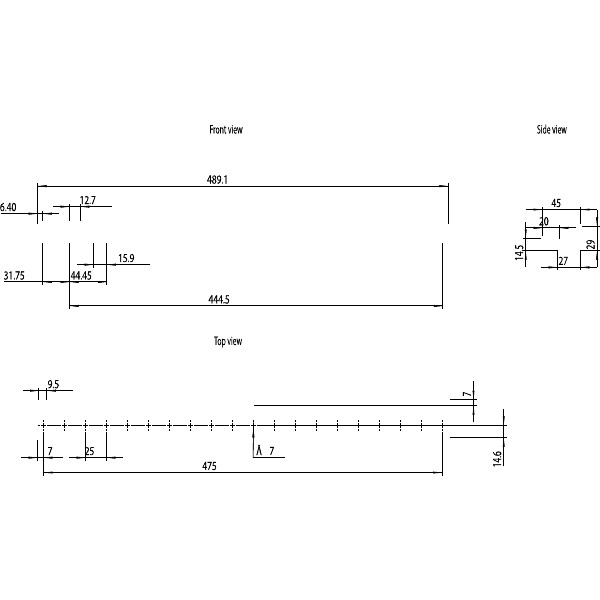 nVent HOFFMAN MCS/MCD/MCSS/MCDS FS 19 Inch Width Reducers D600mm Qty 2