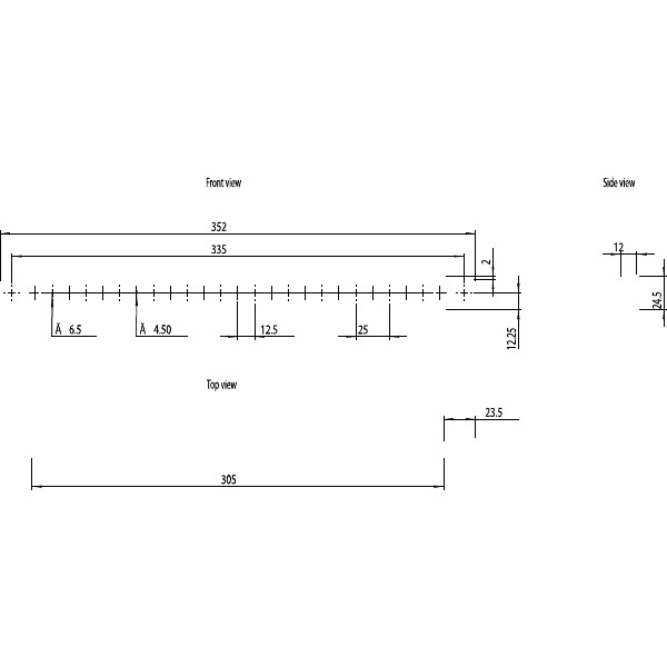 nVent HOFFMAN MCS/MCD/MCSS/MCDS Side Mounting Bar with 6400mm FS ...