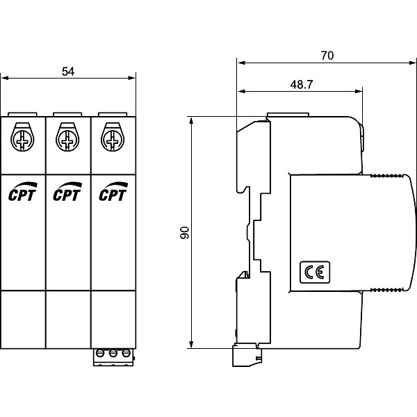 Cirprotec PSM PV Pluggable Surge Protection Device 40kA 600V DC