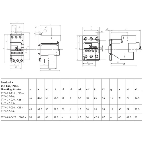 S&S CT7N Thermal Overload Relay 2.9 to 4A Direct Mount Manual or Auto ...