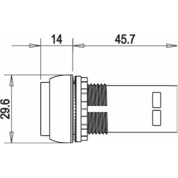 Sprecher and Schuh D7 Pushbutton 22.5mm Monolithic Extended 1 NO 1 NC ...