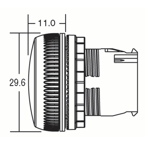 Sprecher and Schuh D7 Pilot Light 22.5 mm Head Only Round Plastic Amber ...