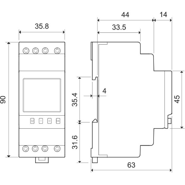 Finder 12 Series Digital Time Switch 2 Changeover 60MEM 230V AC Control ...