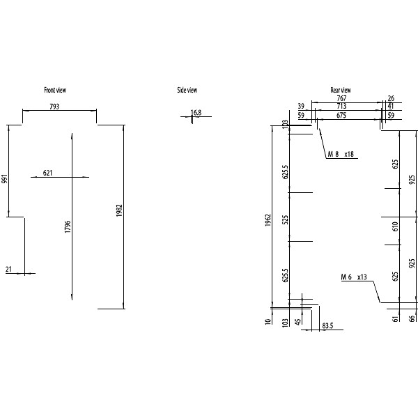 nVent HOFFMAN MCS/MCD/MCSS/MCDS FS Enclosures Hinge Kit 180 Degrees Qty 4