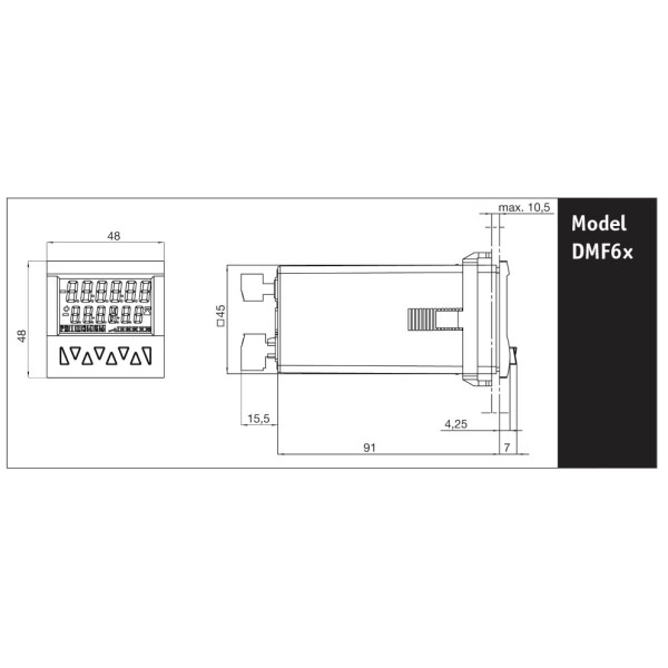 Carlo Gavazzi Counter Digital Multi Function Counter 90 to 260V AC 1 Preset