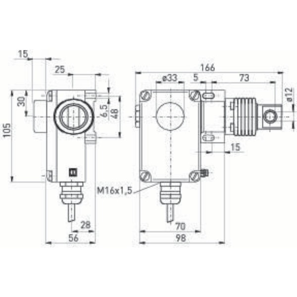 Steute HAE Cable Pull Switch Right Angle IP65 130m Wire Length ...